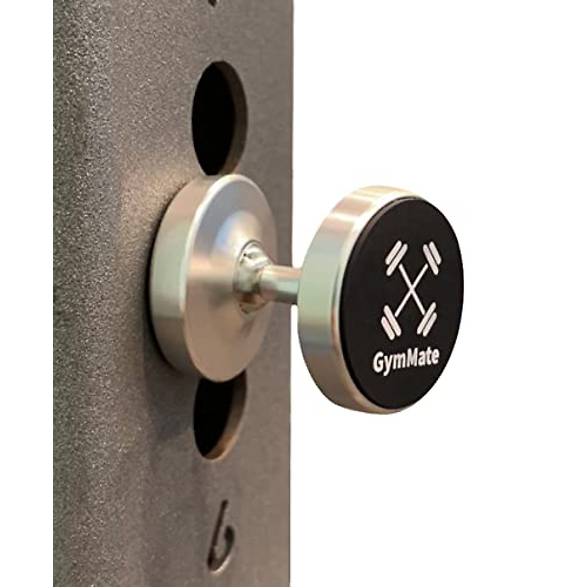 Gym Mate Dual Magnetic Phone Mount & Holder. Attaches magnetically to Metal Surface. Shoot Hands-Free Videos While Working Out. Strong Joints and Magnets. Compact Size.