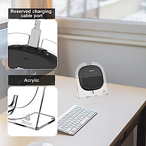 TXEsign Desktop Stand for Bose SoundLink Micro Portable Speaker, Acrylic Speaker Stand Holder Shop Display Stand Table Stand Holder Anti-Slip Base Stand (Transparent)