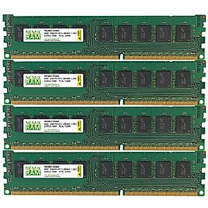 32GB (4x8GB) DDR3-1600MHz PC3-12800 ECC UDIMM 2Rx8 1.35V Unbuffered Server Memory by NEMIX RAM