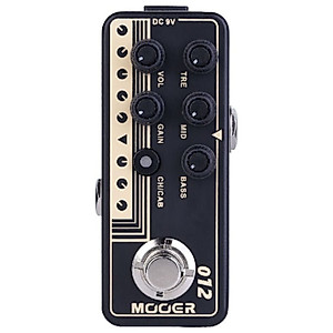 Mooer Micro 012 US Gold 100 Guitar Preamp Pedal w/ 2 Cables and Geartree Cloth