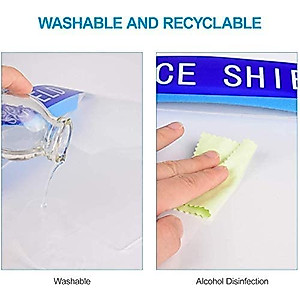 10 Pack Safety Face Shield, All-Round Protection Headband with Clear Anti-Fog Lens, Lightweight Transparent Shield with Stretchy Elastic Band (10)