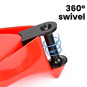 zipelo Car Hose Guide, 4 Pcs Tire Hose Roller Prevents Snagging Under Tire, Car Detailing Tire Hose Guide Roller to Avoid Stuck, Wire Cable Guide Washing Tool, Universal Car Accessories (Red)