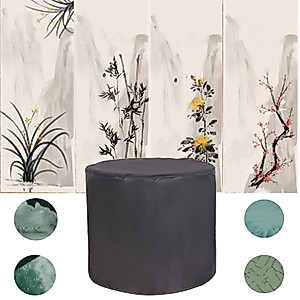 Patio Furniture Cover Set Round 20" D x 30" H, 420D Oxford Cloth Cover Waterproof, Heavy Duty Garden Furniture Covers, Outdoor Furniture Covers Waterproof for Lawn, Deck, Backyard