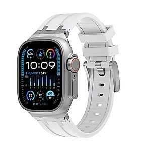 AMUSEPROFI Men's Silicone Watch Band, 49mm Ultra, 45mm Ultra 2, 42mm Series 9, 8, 7, 6, 5, 4, 3, 2, 1 - Multiple Colors Available
