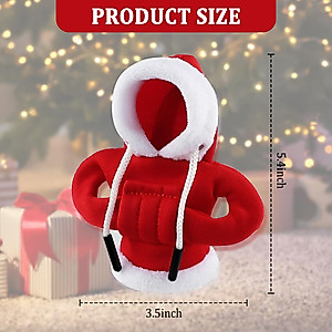 OFBAND Hoodie Car Gear Shift Cover,Christmas Car Decor Gear Shift Knob Cover for Manual/Automatic Shift Knob,Universal Car Accessories Hoodie for Gear Shifter Knob (Christmas Red)