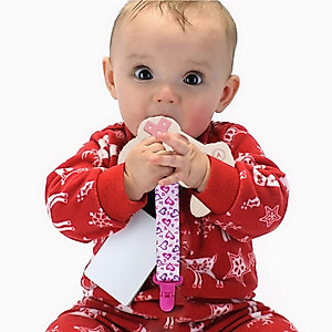 Cool Remote Game Control Teething Toy for Babies 0-6 6-12 Months,Game Controller Teether for Gamer Parents,Baby's First Valentines Day Gifts,Silicone Remote Chew Toys（Pink