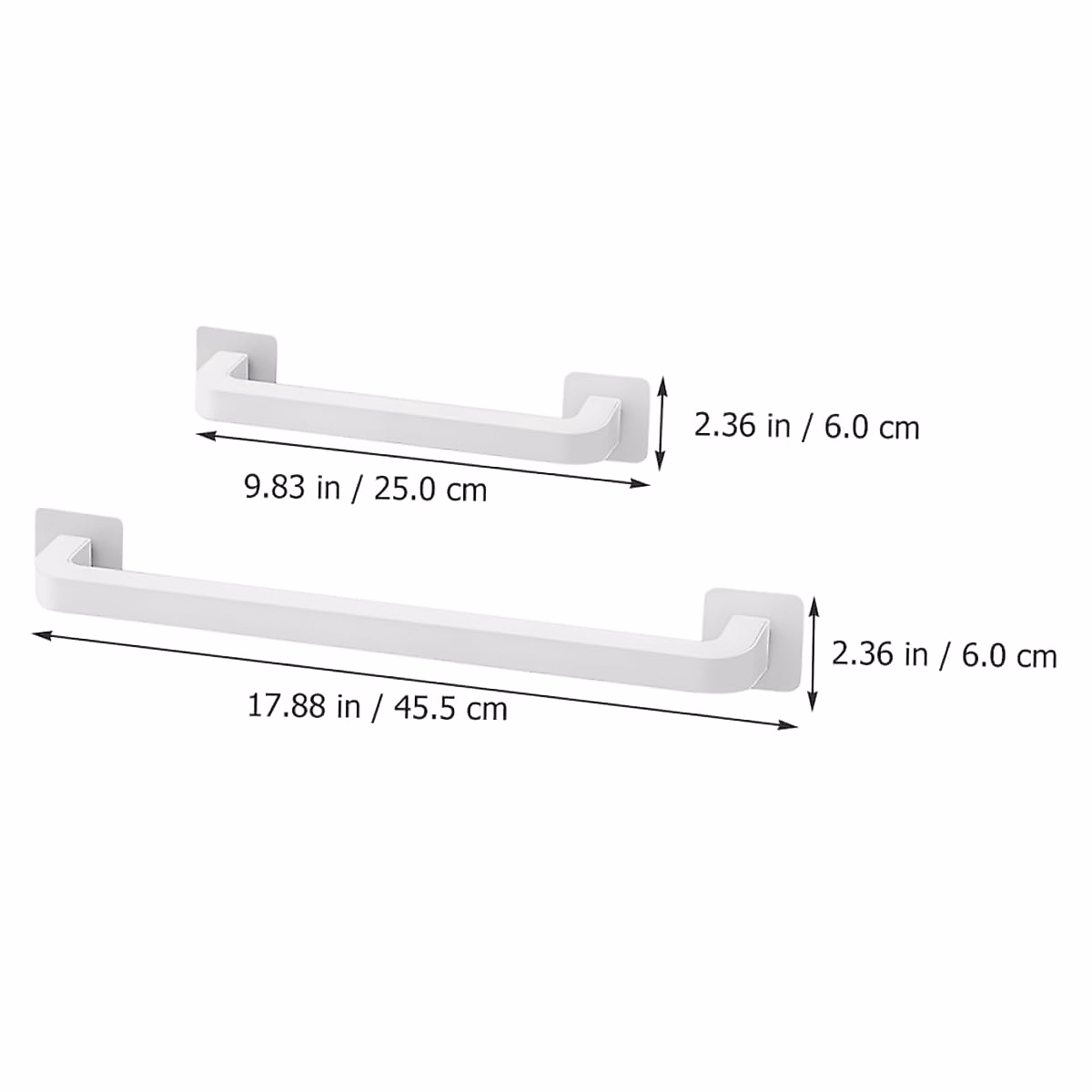FUNOMOCYA 2pcs Hand Towel Bathroom Towel Bar Towel Holder for Bathroom Wall Towel Bars for Bathroom Wall Towel Bar Towel Hanger for Bathroom Single Shot Bath Towel White