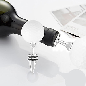 Wine Opener Set, Golf Bottle Opener, Manual Wine Bottle Opener, Zinc Alloy Handle Corkscrew Kit, for Wedding Birthday Day Wine Gift Set, for Golf Lovers and Beer Lovers (3 Pcs)