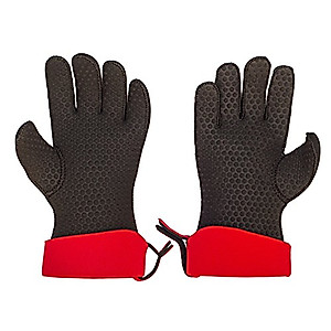Cuisipro KitchenGrips FLXaPrene Red & Black Chef’s Gloves - Set of 2 | Small