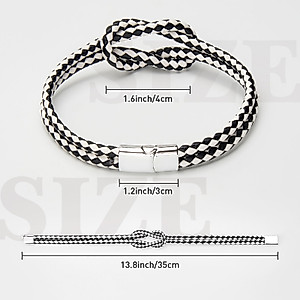 NICEEC 2 Pack Magnetic Snap Type Curtain Tiebacks Leather Fashion Style Drape Tie Backs Elegant Rope Knot Decorative Curtain Holdbacks for Home & Office Window Drapery (Black & White)