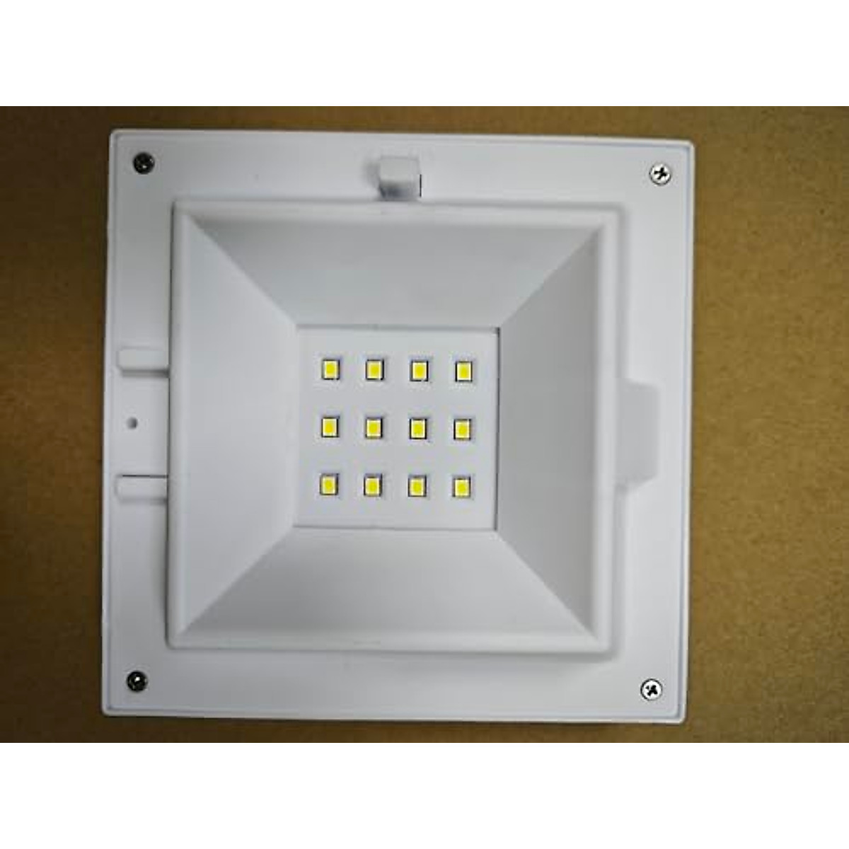 FALOVE Solar Gutter Lights, Upgraded 12 LEDs Wall/Fance/Gutter/Deck Lights Solar Powered 4 Mount Ways Solar Lights Outdoor Waterproof IP67 for Gate Garage Cabin Garden Backyard Patio 4 Pack