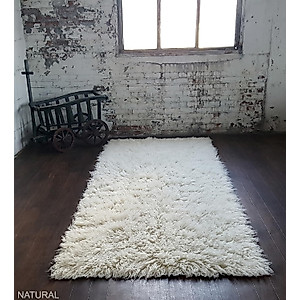 Stylish 6x9 flokati rug. Soft and fluffy 3” shag pile. 100% natural wool. Authentic Greek flokati rug. Off White Area Rug