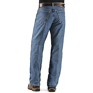 Wrangler mens Rugged Wear Woodland Thermal jeans, Stonewashed Denim, 36W x 32L US