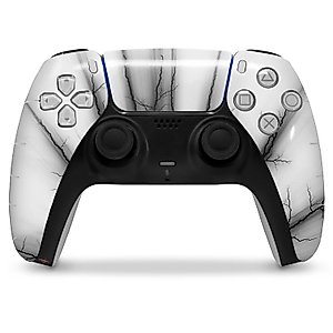 WraptorSkinz Skin Wrap compatible with Sony PS5 DualSense Controller Lightning Black (CONTROLLER NOT INCLUDED)