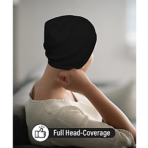 Revony Chemo Beanie Cap - Soft and Skin Friendly - 100% Cotton Blue Denim