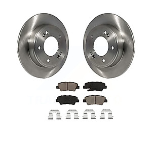 Transit Auto - Rear Disc Brake Rotors And Ceramic Pads Kit For Hyundai Elantra Kia Soul Forte Veloster GT Forte5 Coupe Koup K8C-101779