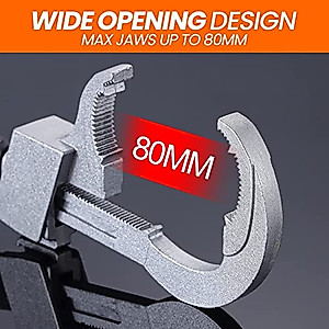 Drkicsy Universal Adjustable Double-ended Wrench, Multipurpose Bathroom Sink Wrench Set, Universal Bathroom Faucet Sink Water Pipe Wrench, Large Opening Adjustable Wrench Special Repair Tool (Boxed)