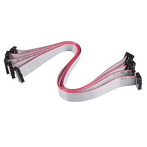 Tool parts IDC 16 Pins Connector Flat Ribbon Cable Female Connector 30cm 2mm Pitch - 5pcs