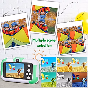 SunChen Kids Camera for Girls Boys 3-10 Years,Children Digital Camera Christmas Birthday Gifts for Boys and Girls,2.4 Inch 1080p Dual Lens Kid Video Camera Toys (32G) -Green