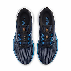 Nike Mens Air Winflo 9 Running Shoe, Obsidian/Dk Marina Blue-Black, 10.5 M US