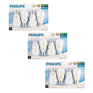 Phillips 420091 13 Watt E26 T2 Daylight Cfl Non-Dimmable Mini Twister Light Bulbs 4 Count
