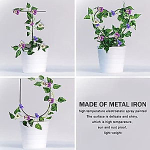3 Pcs Plants Climbing Holder Rack I Love U Shape Metal Iron Climbing Plant Frame for Vines Ivy Roses