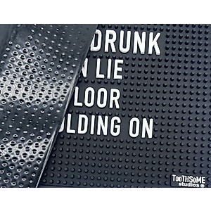 You're Not Drunk If You Can Lie On The Floor Without Holding On 17.7" x 11.8" Funny Bar Spill Mat Rail Countertop Accessory Home Pub Decor Slip Resistant for Craft Brewery Kitchen Cafe and Restaurant