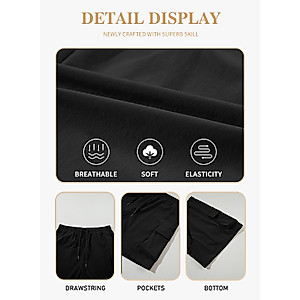 Eytino Womens Plus Size Lightweight Active Athletic Shorts Running Summer Shorts Hiking Cargo Shorts with Pockets,1X Black