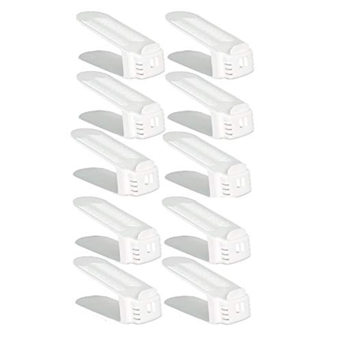 Shoe Slotz Space-Saving Storage Units in Ivory | As Seen on TV | No Assembly Required | Limited Edition Price Club Value Pack, 10 Piece Set