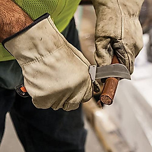 Klein Tools 44218 Utility Knife, Lockback Electricians Knife and Folding Knife with Hawkbill Blade for Cable Skinning, Replaceable Blade