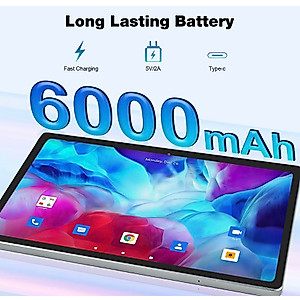 Android 13, Octa-Core, 8 inch Tablet, 256GB Bluetooth, WiFi, Fast Charging, Dual Camera Google GMS Certified Games Parental Control with Case((Black)