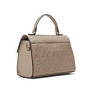 Anne Klein Top-Handle Satchel with Embossed Logo Stone One Size