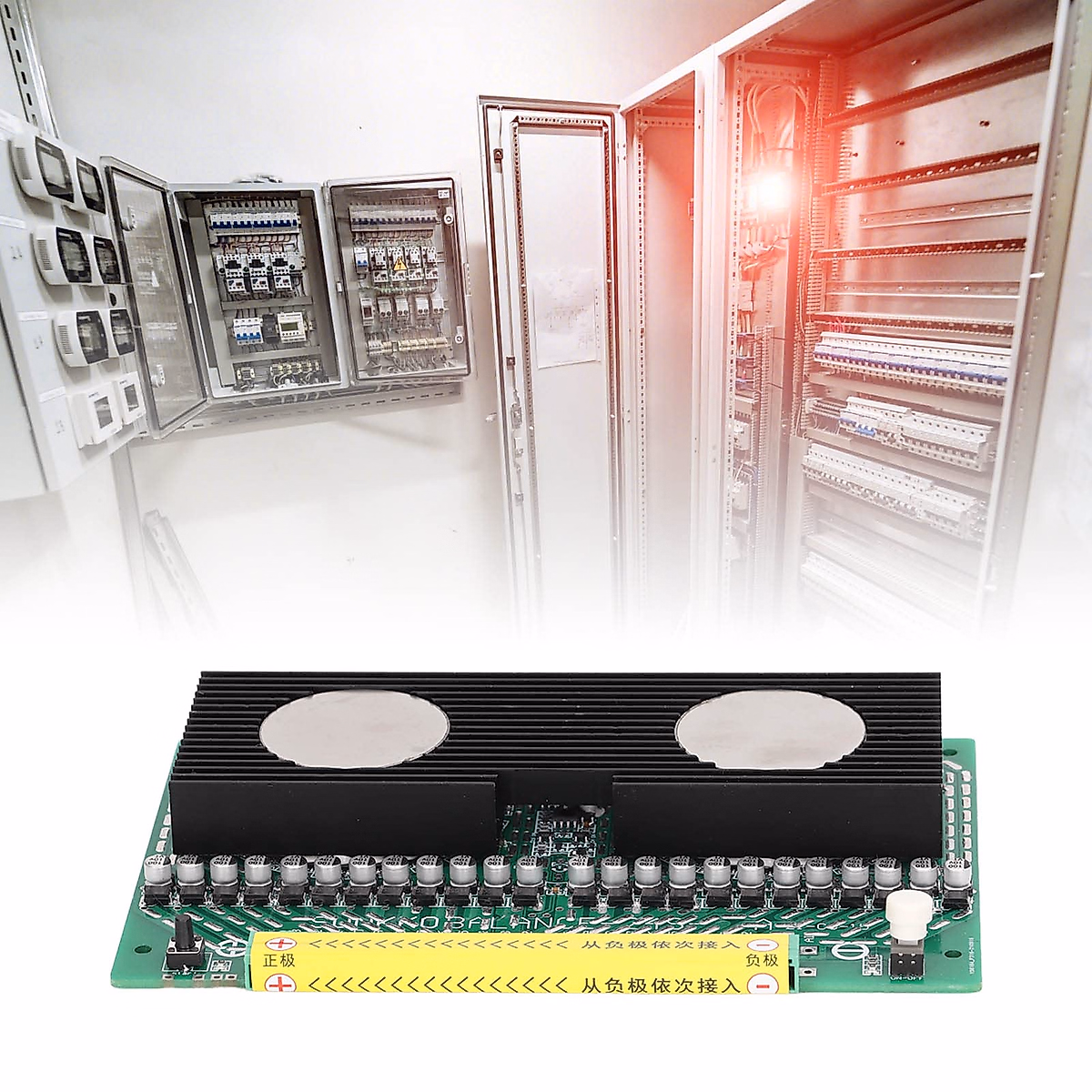 4 to 24S 8A Battery Active Equalizer, Automatic Detection Active Balancer Lithium Battery Active Balance Board with Circuit Breaker Protection Device