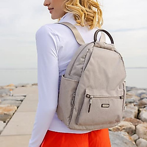 Baggallini Womens With Rfid Phone Wristlet All Day Backpack, Sand Heritage, One Size US