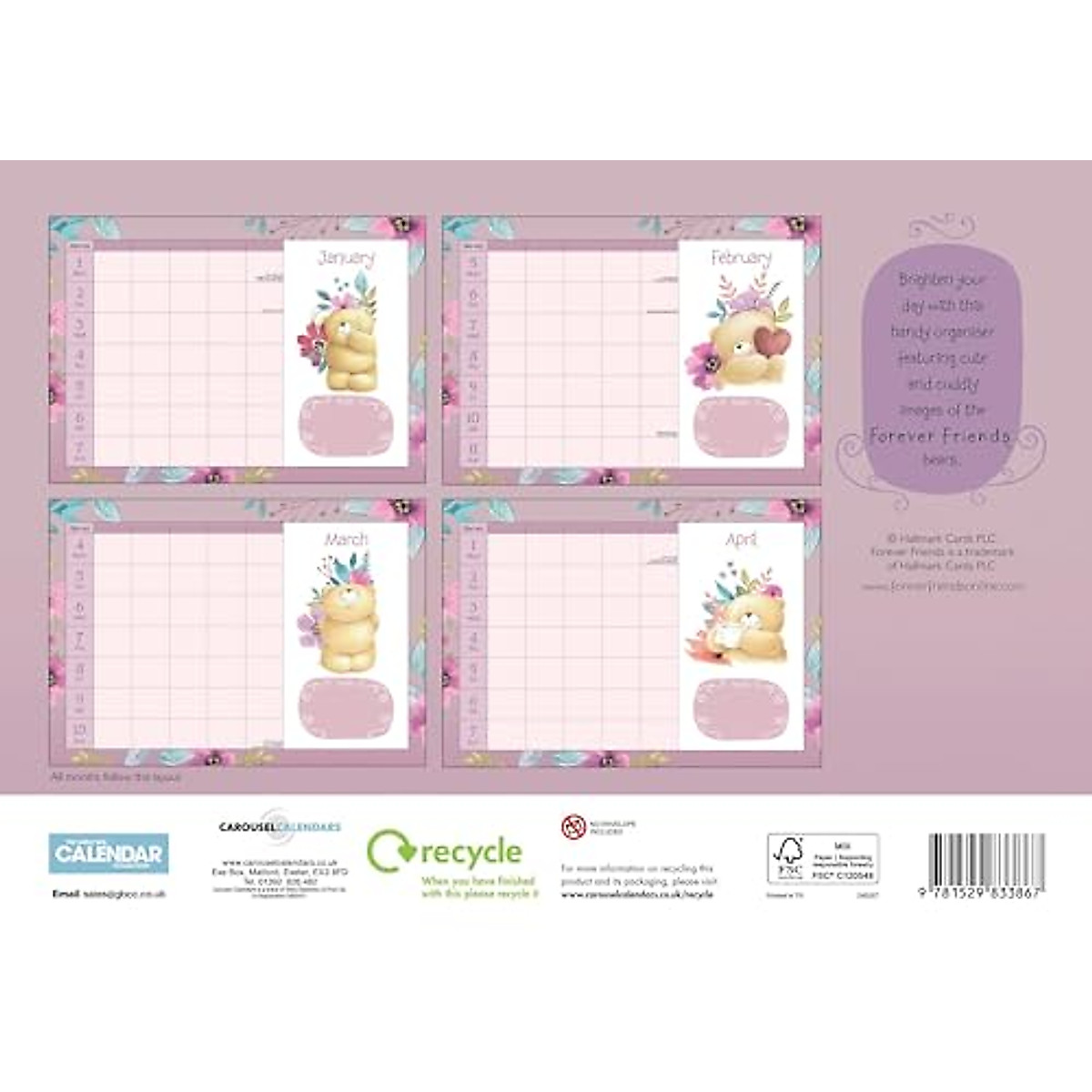 Forever Friends Week-to-view Planner A4 Calendar 2024