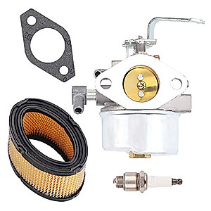 Buckbock 640152A Carburetor for Tecumseh HM80 HM90 HM100 LH318XA LH358EA 640152A 640023 640140 640051 640152 640260 Carb Lawnmower Snow Blower Oregon 50-655 Rotary 13154 with Filter Spark Plug
