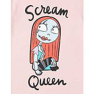 Amazon Essentials Disney | Marvel | Star Wars Toddler Girls' Pajama Set, 4-piece (Previously Spotted Zebra), Nightmare Scream Queen, 4T