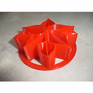 MINI SIZE POINSETTIA DESIGN CONCHA COOKIE CUTTER MEXICAN SWEET BREAD STAMP MADE IN USA PR4894