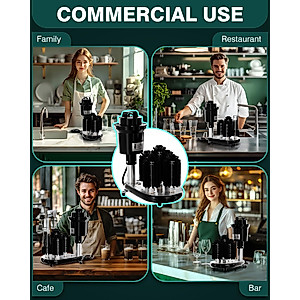 WantJoin Electric Commercial Glass Washer,Winery Wine Glass Cleaning Machine,5 Cleaning Brush Washers Glass,Perfect for Bars and Cafes