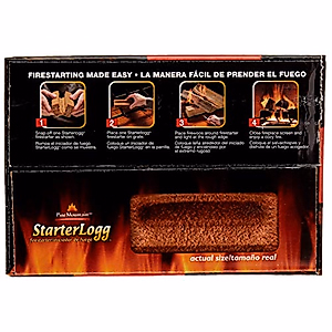 Pine Mountain StarterLogg Select-A-Size Firestarting Blocks, 24 Starts Firestarter Wood Fire Log for Campfire, Fireplace, Wood Stove, Fire Pit, Indoor & Outdoor Use, Red