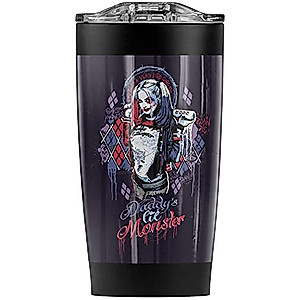 Logovision Suicide Squad Bad Girl Stainless Steel Tumbler 20 oz Coffee Travel Mug/Cup, Vacuum Insulated & Double Wall with Leakproof Sliding Lid | Great for Hot Drinks and Cold Beverages