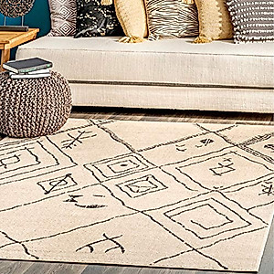 nuLOOM Nobu Modern Tribal Area Rug, 3' x 5', Beige