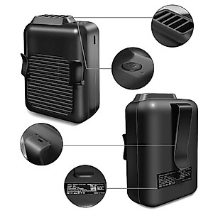 CAZOKASI Waist Clip Fan Upto 23hours 6000mAh Portable Rechargeable Fan Working Cooling Fan Hand Free Personal Fan Wearable Fan for Traveling Working Outdoor Office（waist fan