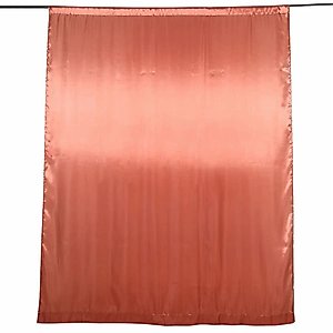 BalsaCircle 8x10 feet Terracotta Satin Curtain Wedding Photography Backdrop Panel Party Events Reception Photo Booth Home Decorations Supplies