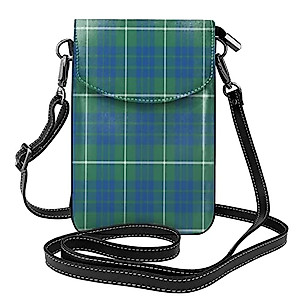 Small Crossbody Scottish Clan Hamilton Hunting Ancient Tartan Crossbody Purse Bag Fashion Cell Purse Wallet For Women/Girls Gift