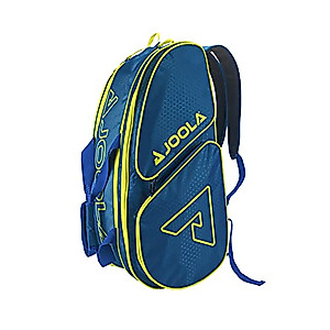 JOOLA Tour Elite Pro Pickleball Bag – Backpack & Duffle Bag for Paddles & Pickleball Accessories – Thermal Insulated Pockets Hold 4+ Paddles - Includes Fence Hook (Navy/Yellow)