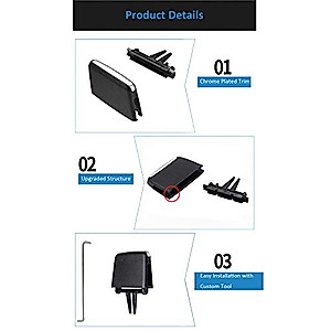 Jaronx 1PCS Air Vent Clip Tab Compatible with BMW 3 Series E90 E91 E92 E93, Upgraded Air Grille Tab Air Vent Outlet Tab Vent Clip (Compatible with BMW 320i,325i,328i,330i,335i 2005-2011)(Front Row)