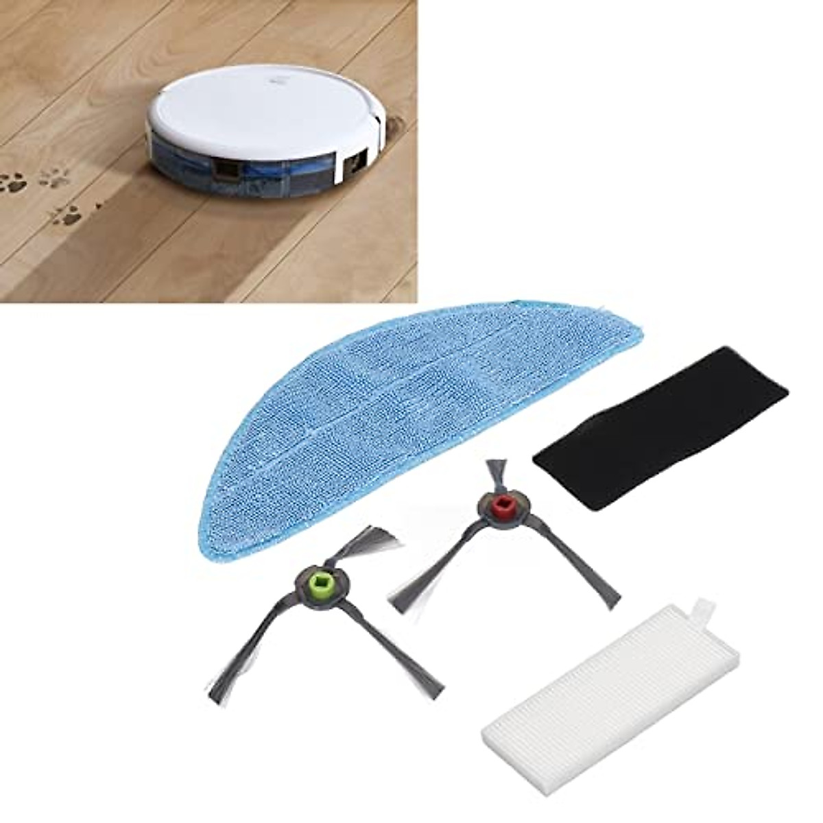 Robot Cleaner Rag Filter Set Main Brush Side Brushes Cleaning Cloth Mop Cloth Rags for Yeedi K600 K700 K680