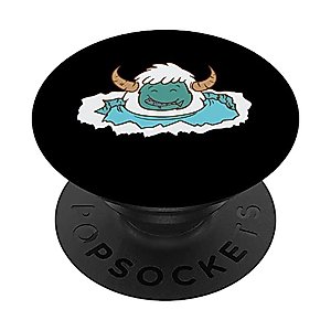 Yeti bathing Snowman Creature PopSockets Swappable PopGrip