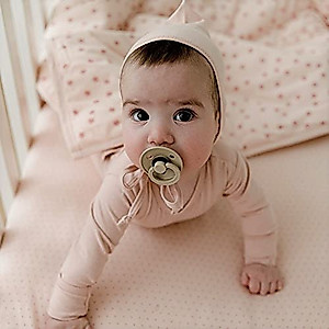 Ely's & Co. Baby Crib Bedding Sets for Girls — Perfect for Toddler Beds — 4 Piece Set Includes Crib Sheet, Quilted Blanket, Crib Skirt, and Baby Pillowcase — Pink Floral Design